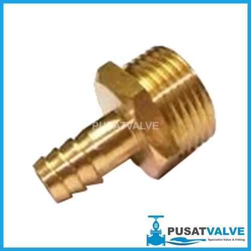 Jual Hose nepel / nepel selang Kuningan Drat Male 1/4" x Hose 1/2 ...