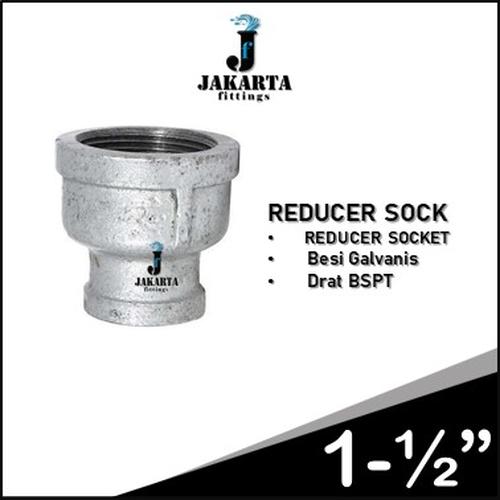 Jual Reducer Sock/Vlok Sock Pipe Pipa Galvanis Drat Besi 1-1/2" 2" 2-1/ ...