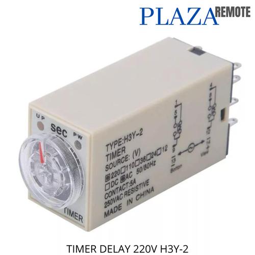 Jual TIMER DELAY RELAY H3Y-2 220V 1 DETIK - 60 MENIT NON SOCKET - 1 ...