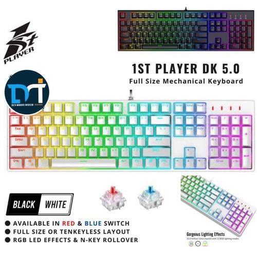 Jual 1STPLAYER DK5.0 - RGB Fullsize 104 Keys Mechanical Gaming Keyboard ...
