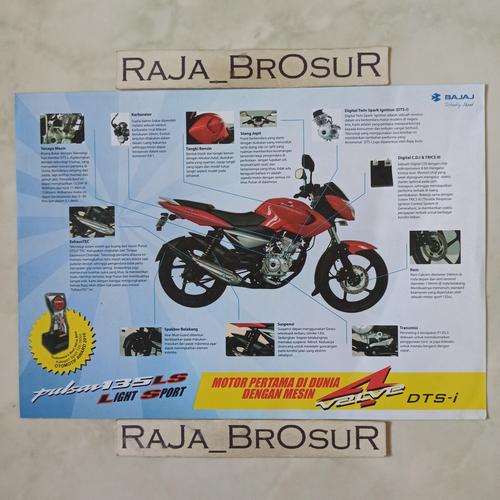 Jual Poster brosur katalog flyer Bajaj Pulsar 135 LS DTS I - Kab ...