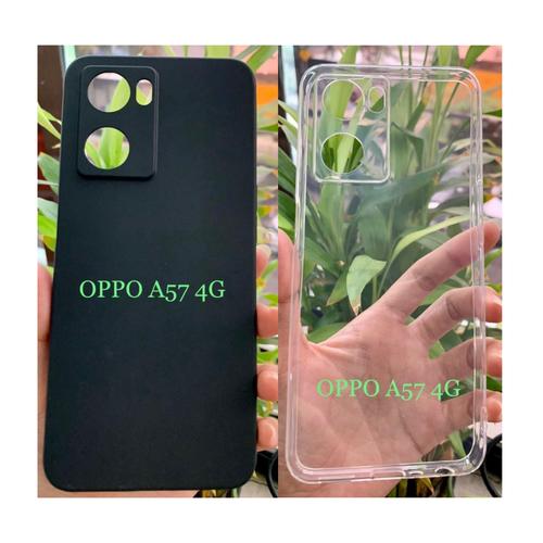 Jual OPPO A57 4G 2022 SOFTCASE PREMIUM BLACK CLEAR HITAM BENING CASING ...
