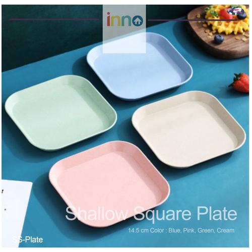 Jual [INNO] Shallow Square Plate Piring Saji Persegi Kue Lauk Warna ...