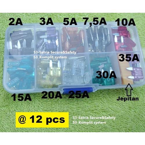 Jual komplit 1 set box Kecil mini Fuse blade Tancap sekring capit ...