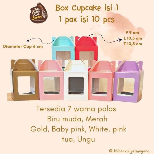 Jual BOX CUPCAKE IVORY SATUAN ISI 10 PCS / DUS CUPCAKE / BOX MUFFIN ...
