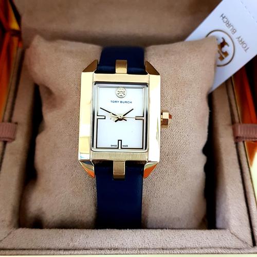 Jual Jam Tangan Wanita Tory Burch Original Strap Leather Navy Fullset ...