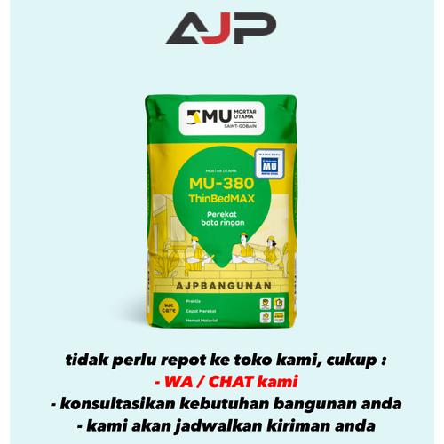 Jual MU | MORTAR UTAMA 380 | Perekat bata ringan | 40 kg | KEMASAN BARU ...