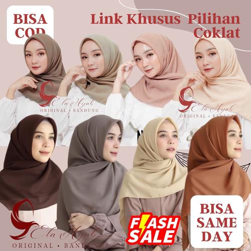 Jual Hijab Bella Square Coklat/Mocca/Millo/Beige/Frappucino/Coksu/Nude ...