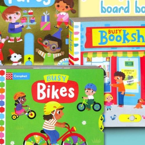 Jual Push Pull Slide Board Books Busy Swimming / Party / Bikes ...