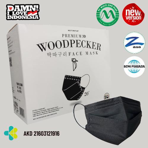 Jual Multi One Plus KF80 Masker 3ply Medis Korea 3D Woodpecker 3 ply 20 ...