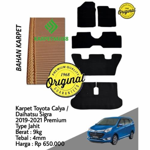 Jual Karpet Karet Mobil Calya / Sigra 2019/2021 Coklat Tipe Jahit Full ...