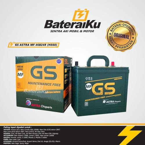 Jual Aki Mobil GS ASTRA NS60 MF Untuk Honda Civic, HRV, Kijang, Vios ...