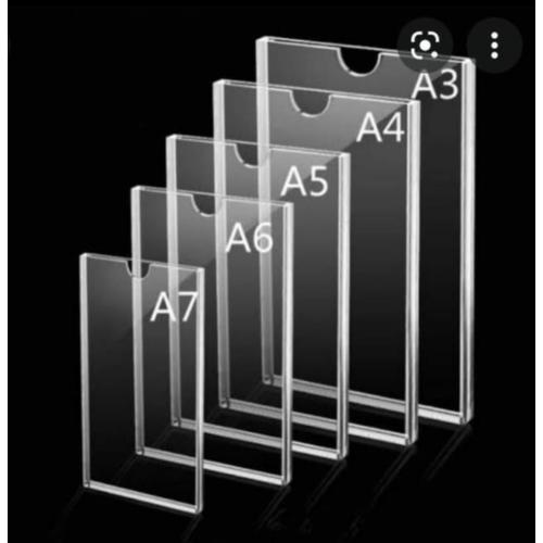 Jual Acrylic pocket/Frame/Thicker/tempat brosur A4 2mm bening TERMURAH ...