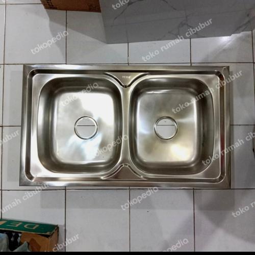 Jual BAK CUCI PIRING / SINK / ZINK PILUV / 2LOBANG 85,5 X 50 - Kab ...