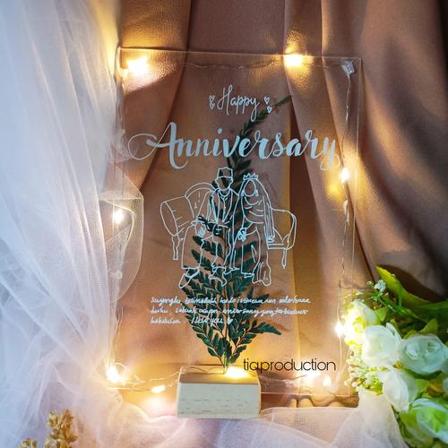 Jual Kado Akrilik A5LED costume foto aesthetic kado ulang tahun cetak ...