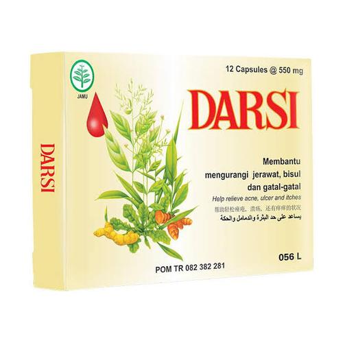 Jual darsi kapsul bersih darah bisul jerawal gatal isi 12 12's / box ...