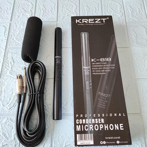 Jual Mic Condenser Mic Tele Todong Shotgun Krezt K-818 K818 Original ...
