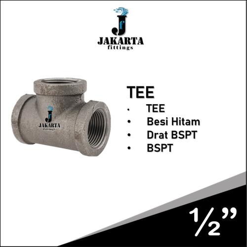 Jual Tee Pipe Pipa Besi Hitam Besi BSPT 1/2" 3/4" 1" 1-1/4" 1-1/2" 2 ...