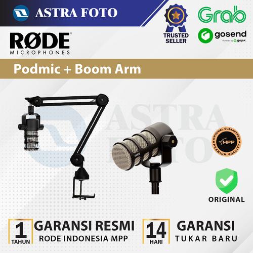 Promo Paket Rode Podmic + Boom Arm Dynamic Podcasting for Podcast ...
