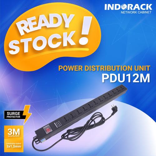 Jual Indorack PDU Power Distribution Unit 12 Multi Outlet Colokan ...