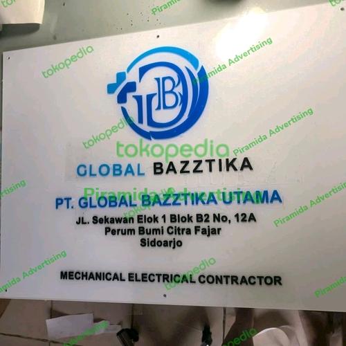 Jual papan nama kantor usaha 50x50 - Kota Surabaya - Piramida Sign ...