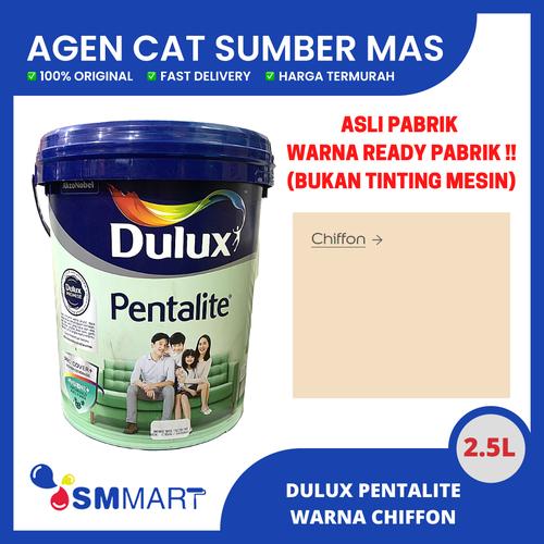 Jual CAT TEMBOK INTERIOR PREMIUM DULUX PENTALITE WARNA CHIFFON 2.5L ...