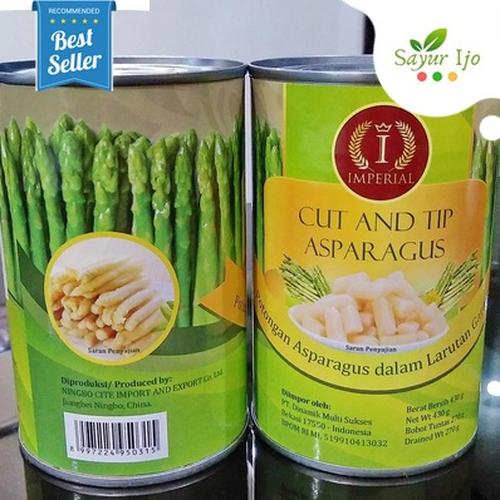 Promo IMPERIAL Cut & Tip Asparagus 430 Gram / KALENG Fresh Vegetables ...