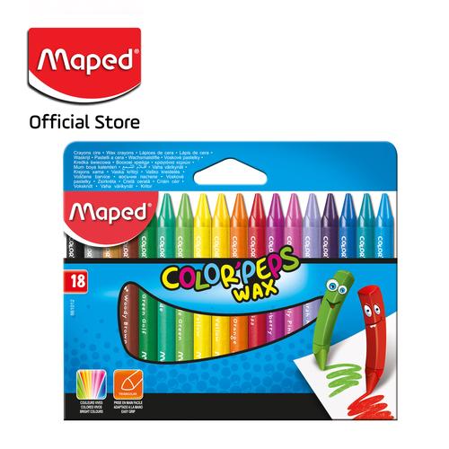 Jual Maped Wax Crayon / Krayon 18 warna - Cardboard - Jakarta Timur ...