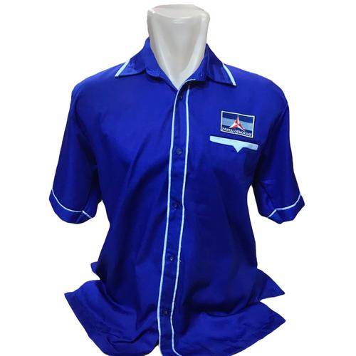 Jual Seragam Kemeja PDH Partai DEMOKRAT Seragam Kantor Biru Bca List ...