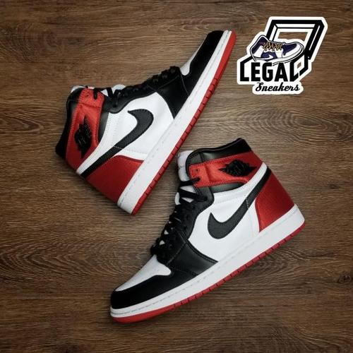 Jual Sepatu pria nike air jordan 1 high satin black toe - Kota ...