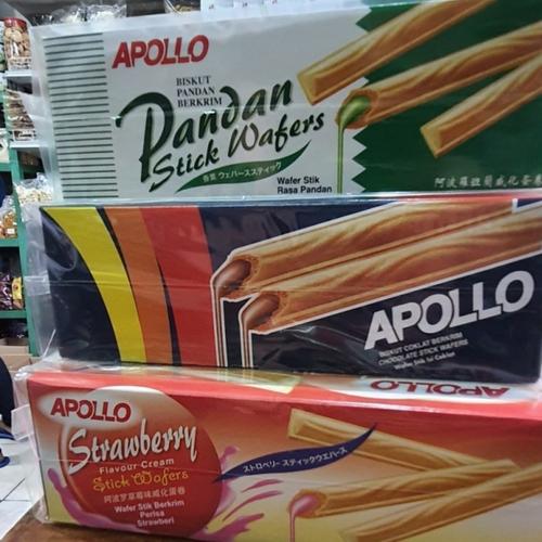 Jual apollo wafer stick coklat / pandan / strawberry - Strawberi ...