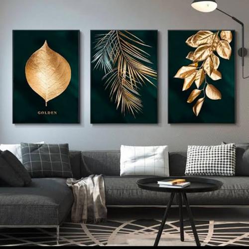 Jual lukisan daun gold bersinar - tanpa frame - Kab. Bandung - Azhar ...