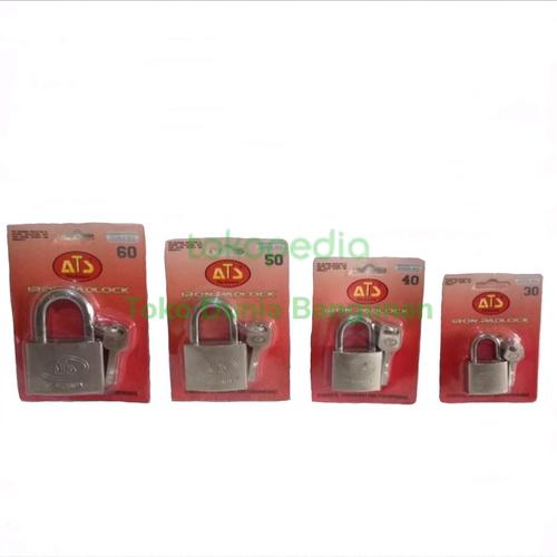 Jual Gembok Besi ATS Leher Pendek 30 40 50 60 mm / Gembok Pagar Anti ...