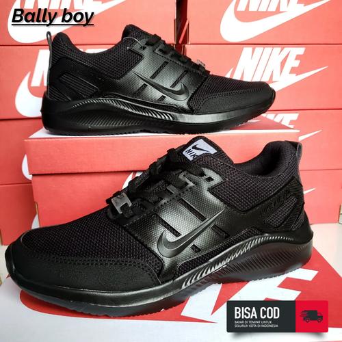 Jual Sepatu Sekolah Hitam Polos Nike Air Pria Wanita Full Black Size 36 ...