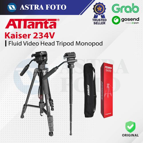 Jual Tripod ATTanta Kaiser 234V Fluid Video Head Tripod Monopod Kamera ...