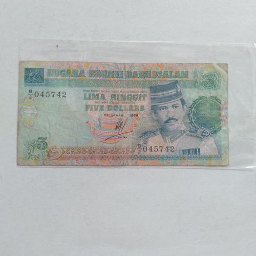 Jual uang kuno 5 ringgit five dollars Brunei lama - Kota Surabaya - UKS ...