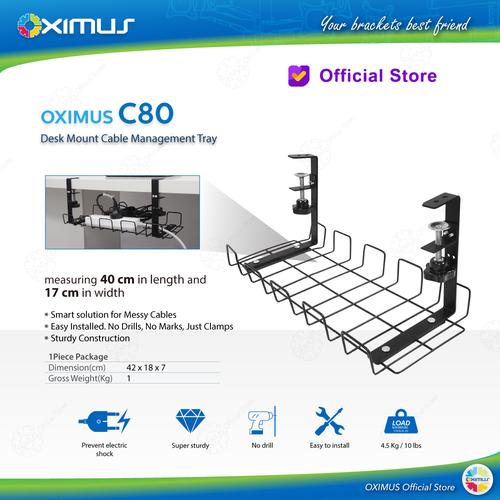 Promo Desk Mount Cable Management Tray Oximus C80 - Putih - Kota Depok ...