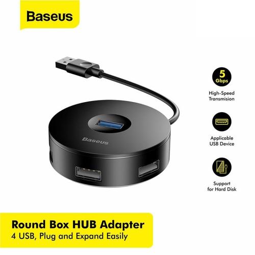 Jual Baseus Round Box USB HUB 3.0 Male to 4 port USB 3.0 Female Adapter ...