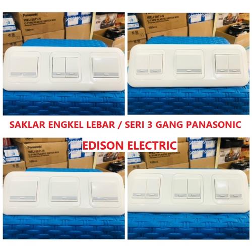 Jual Saklar Engkel Seri / Lebar 3 Gang PANASONIC IB - TRIPLE LEBAR ...