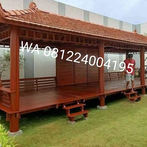 Jual gazebo kayu kelapa atap genteng lancip harga permeter persegi 3000 ...