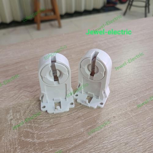 Jual Fitting TL Neon Kaki Lampu/fitting lampu TL neon 1 set isi 2pcs ...