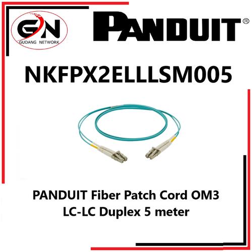 Jual PANDUIT Fiber Patch Cord OM3 LC-LC Duplex 5 meter NKFPX2ELLLSM005 ...