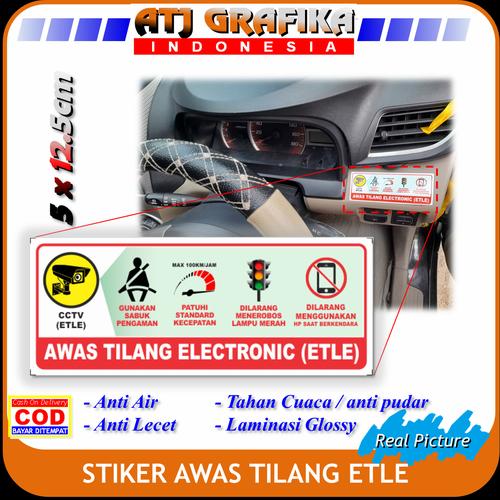 Promo Stiker awas tilang electronic ETLE sticker kendaraan mobil bis ...