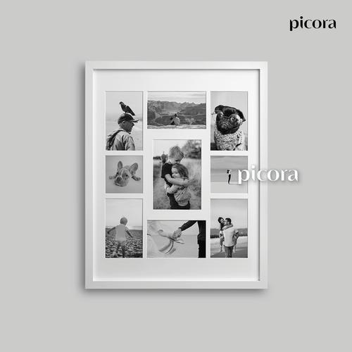 Jual PICORA ARTE Multi Opening Frame 40x50cm 16R/9op Bingkai Foto Dinding - White - Kab ...