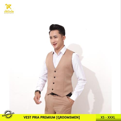 Jual VEST FORMAL ROMPI SETELAN JAS PRIA GROOMSMEN WEDDING SLIM FIT S ...