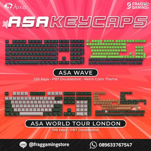 Jual Akko World Tour - London ASA Profile 198 Keycaps Set PBT ...