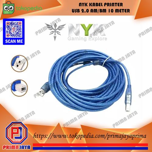Jual NYK Kabel printer USB 10M Printer Cable AM/BM USB 2.0 - Kota Manado - PrimaJaya Toko ...