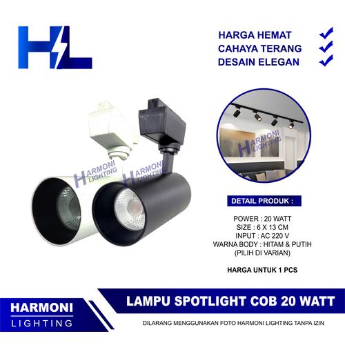 Jual Lampu Sorot Rel 20 Watt 20W Spotlight Track Light Rell Spot LED - 20W Putih, WarmWhite ...