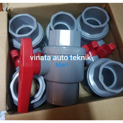 Jual Ball Valve PVC 3/4" Socket (Polos), Stop Kran / Kran air PVC ...