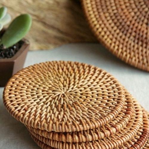 Jual Placemat Rotan Alas Piring Gelas Rotan Tatakan Makan - Natural ...